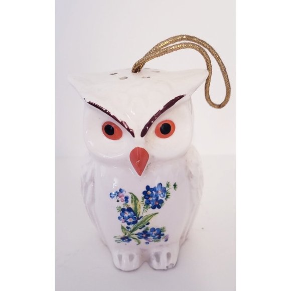 Unknown | Accents | Vintage White Owl Floral Hanging Sachet Figurine ...